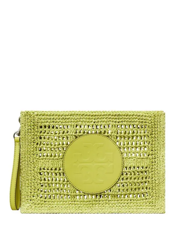 Tory Burch Ella Hand Crochet Wristlet - Citrus Green