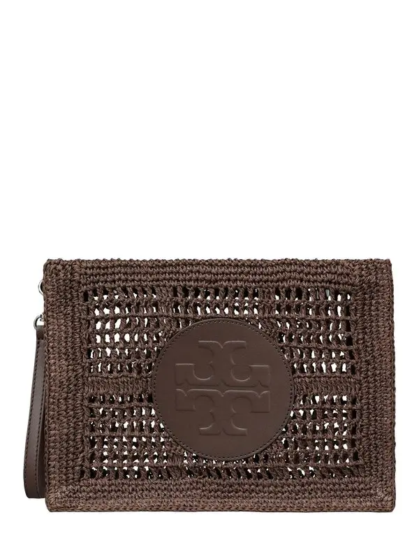 Tory Burch Ella Hand Crochet Wristlet - Dark Cocoa