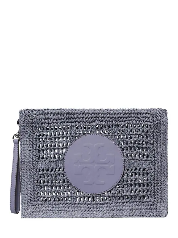 Tory Burch Ella Hand Crochet Wristlet - Gray