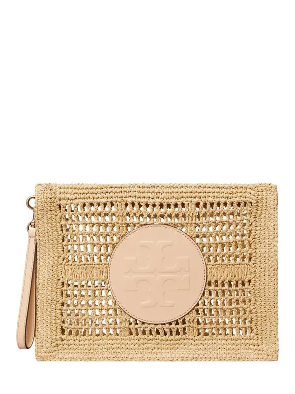 Tory Burch Ella Hand Crochet Wristlet - Natural/natural