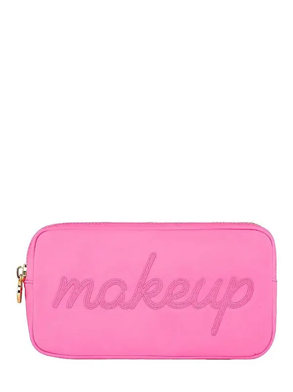 Stoney Clover Lane Embroidered Makeup Pouch - Bubblegum Makeup