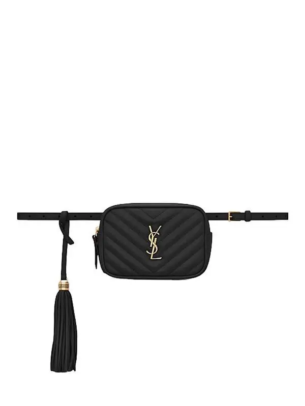 Saint Laurent Lou Belt Bag - Black Leather/gold