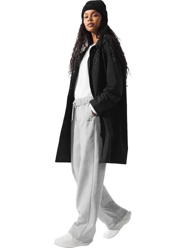 Alo Yoga Rain Or Shine Long Coat - Black