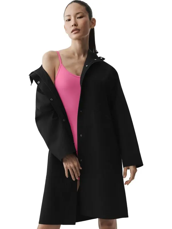 Alo Yoga Rain Or Shine Long Coat - Black
