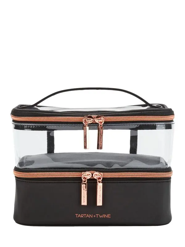 TARTAN + TWINE Double-zip Train Case - One-color
