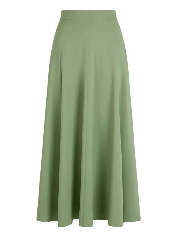 Oscar De La Renta Silk Georgette Midi Skirt - Begonia