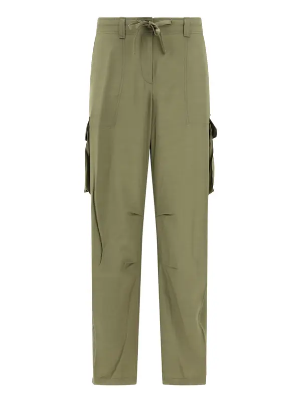 GOLDEN GOOSE Wide Leg Cargo Trousers - Green