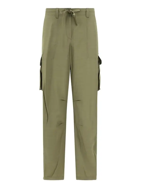 GOLDEN GOOSE Wide Leg Cargo Trousers - Green
