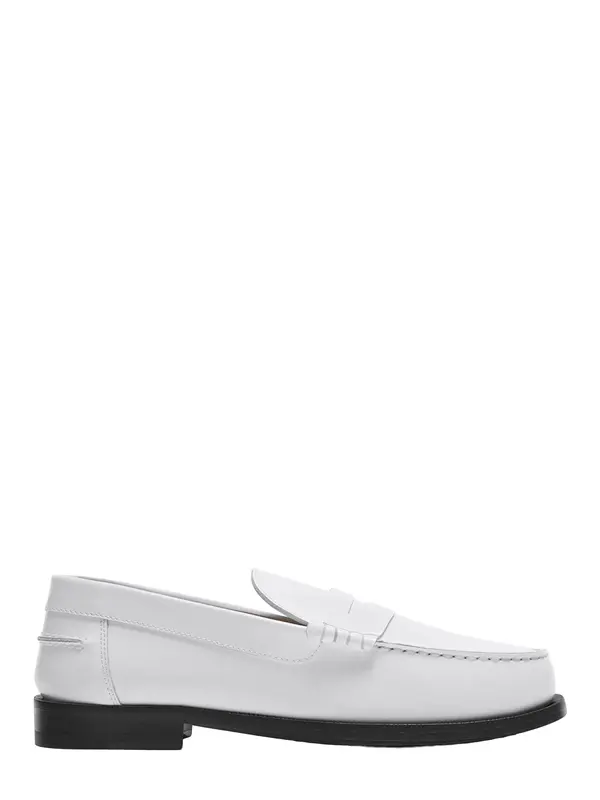 Theory City Leather Loafer - White