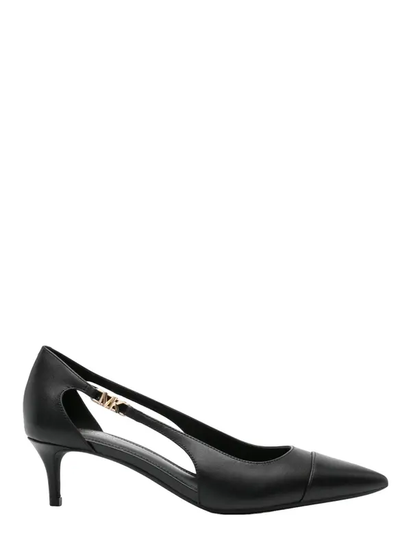 Michael Kors Logo-plaque Cut-out Pumps - Black