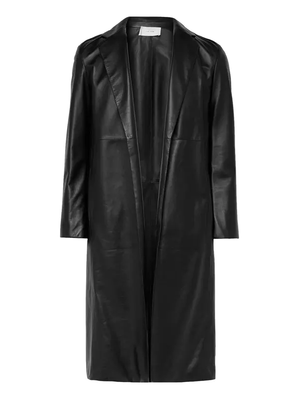 THE ROW Babilor Leather Coat - Black