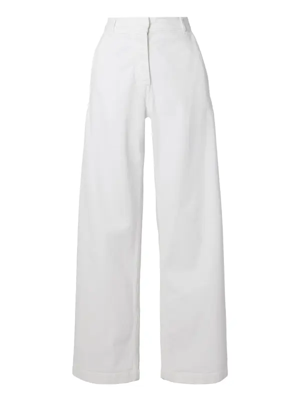 Another Tomorrow Net Sustain Mid-rise Straight-leg Organic Jeans - White
