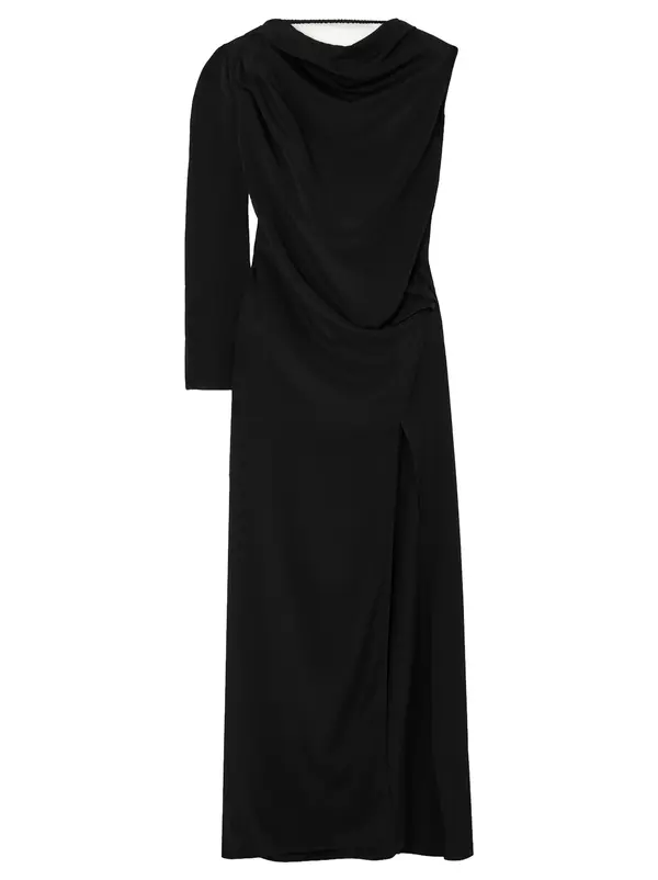 Michael Lo Sordo One-sleeve Draped Gown - Black