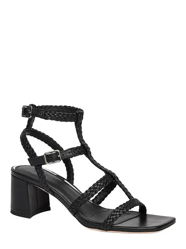 Paige Eliza Block Heel Sandals - Black