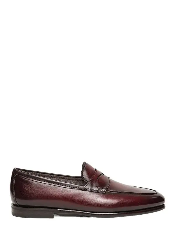 Santoni Carlos Penny Loafers - Red