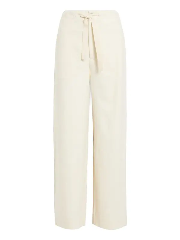 JIL SANDER Wool-blend Straight-leg Pants - Cream