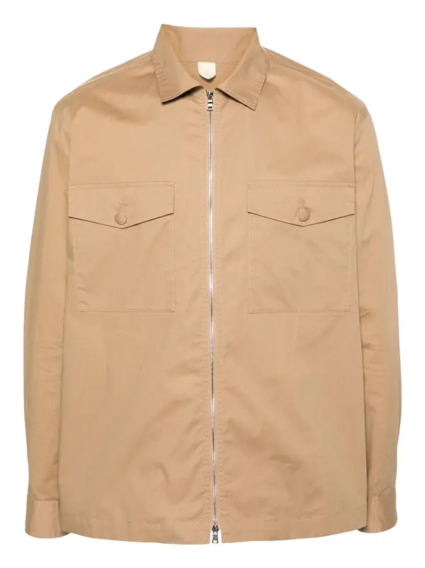 Altea Sven Zip-up Shirt Jacket - Neutrals