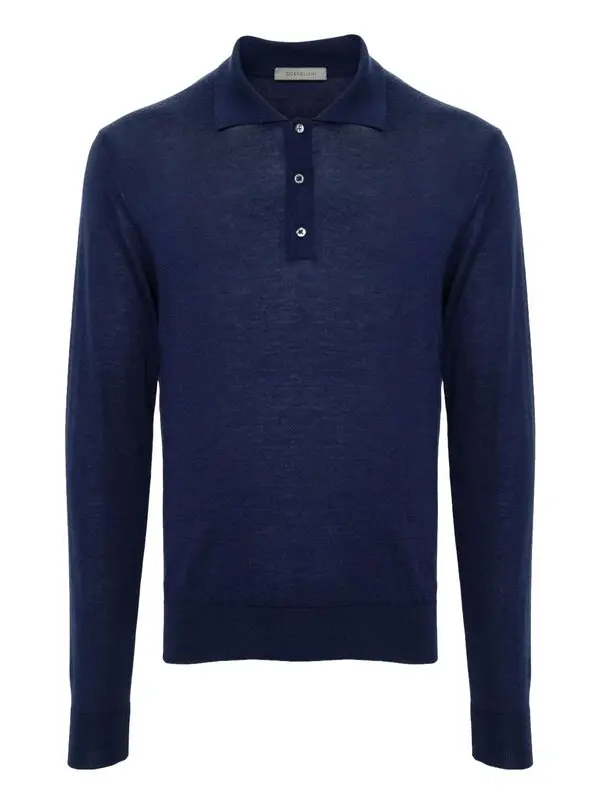 Corneliani Fine-knit Polo Shirt - Blue