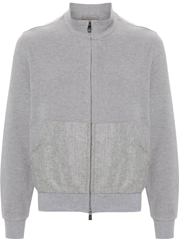 Corneliani Mock-neck Zip-up Sweatshirt - Grey