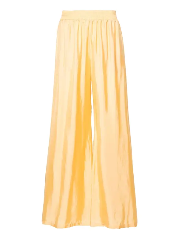 Fabiana Filippi High-waist Satin Palazzo Trousers - Orange