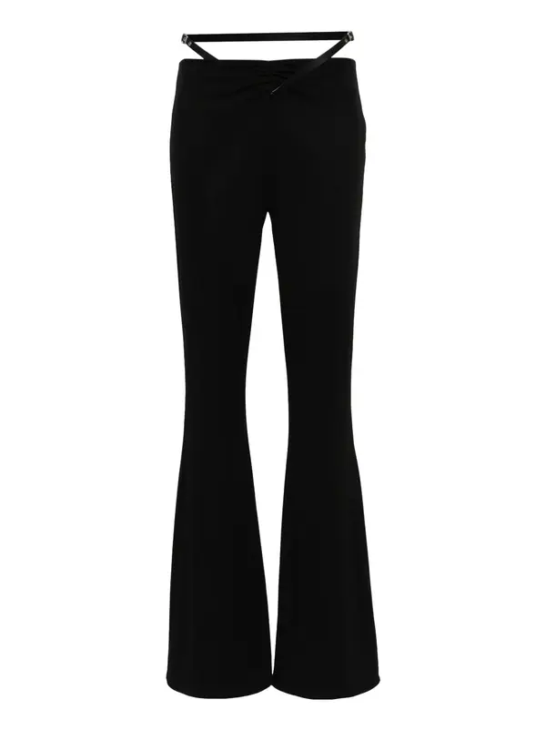 COURREGES Belted Bootcut Trousers - Black