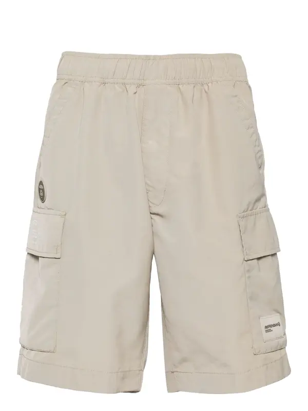 AAPE BY *A BATHING APE® Logo-appliqué Cargo Shorts - Neutrals