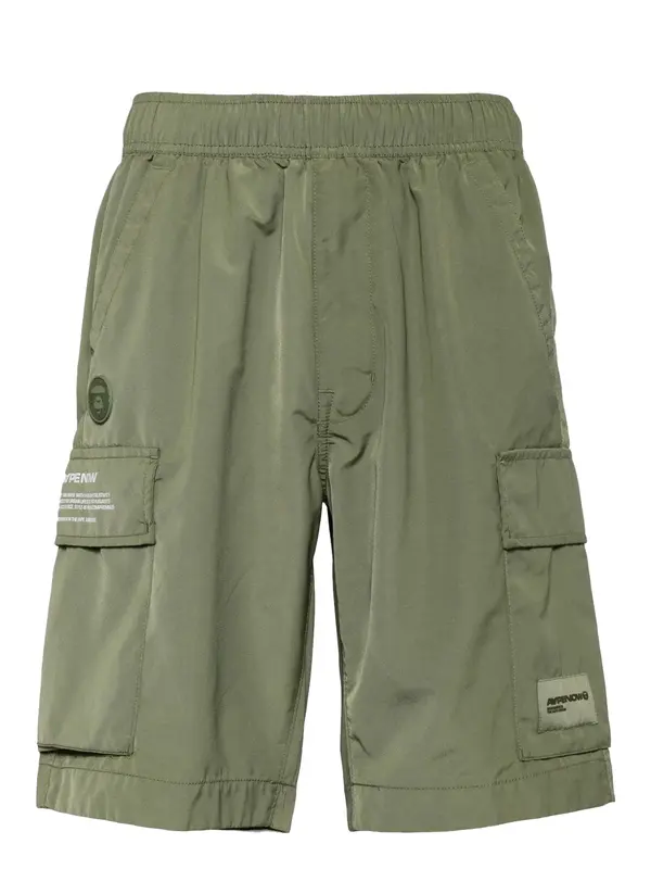 AAPE BY *A BATHING APE® Logo-appliqué Cargo Shorts - Green