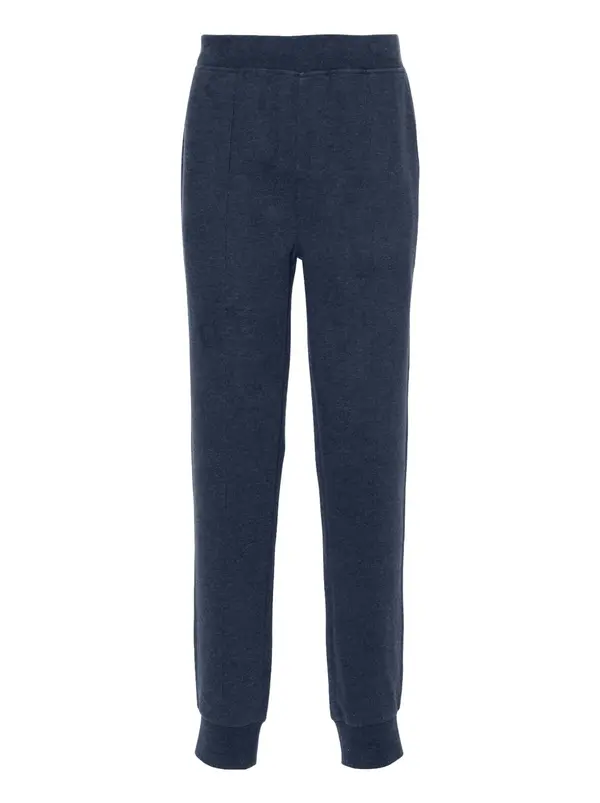 Corneliani Mélange-effect Track Pants - Blue