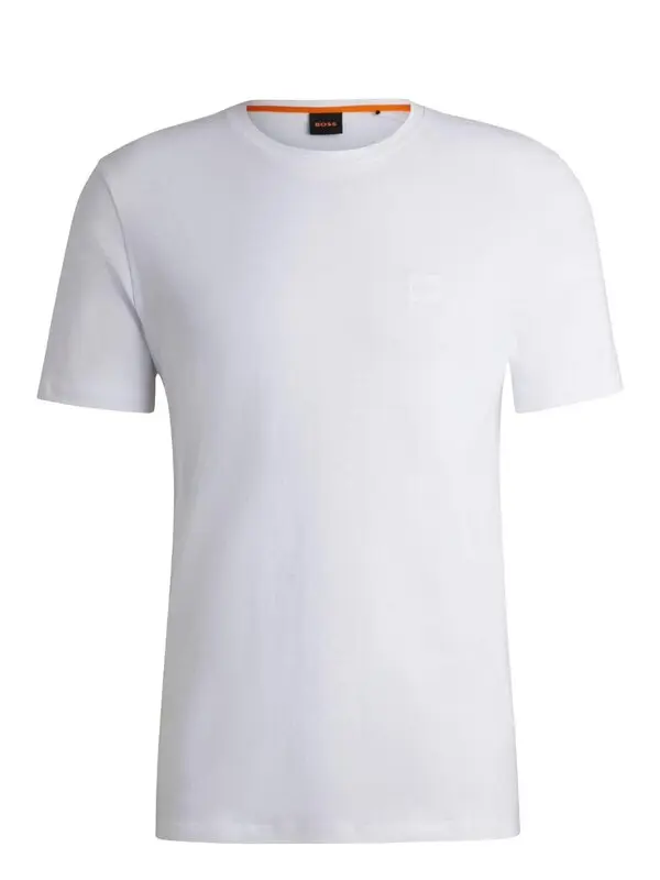 BOSS Logo-embroidered T-shirt - White