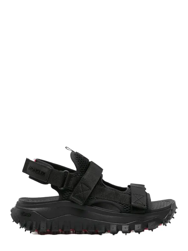 Moncler Vela Logo-patch Sandals - Black