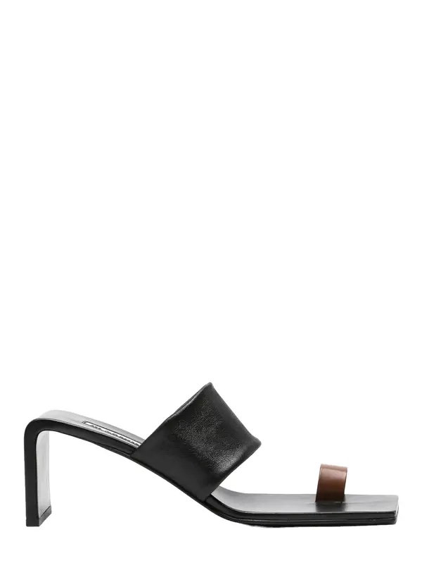 JIL SANDER 75mm Leather Sandals - Black