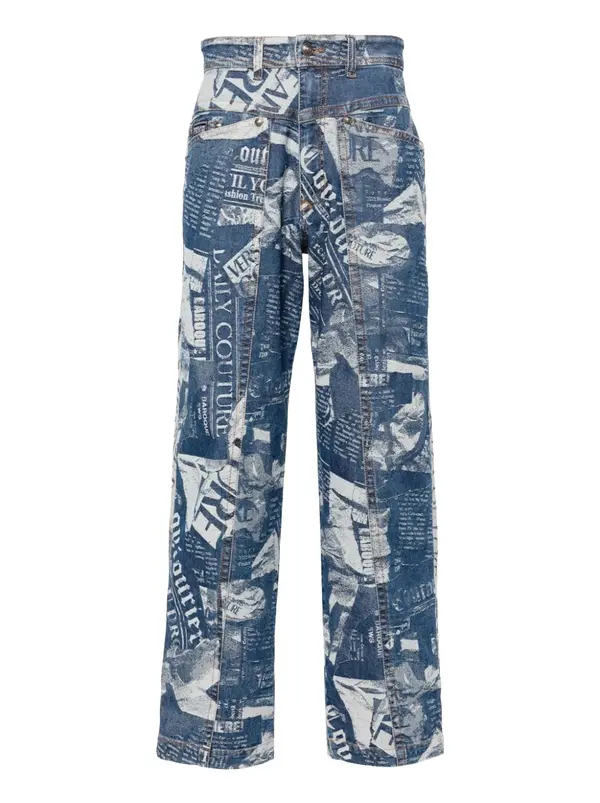 Versace Magazine Straight Jeans - Blue