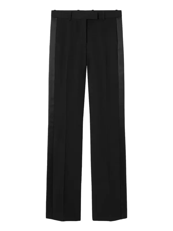 Versace Straight-leg Virgin Wool Trousers - Black