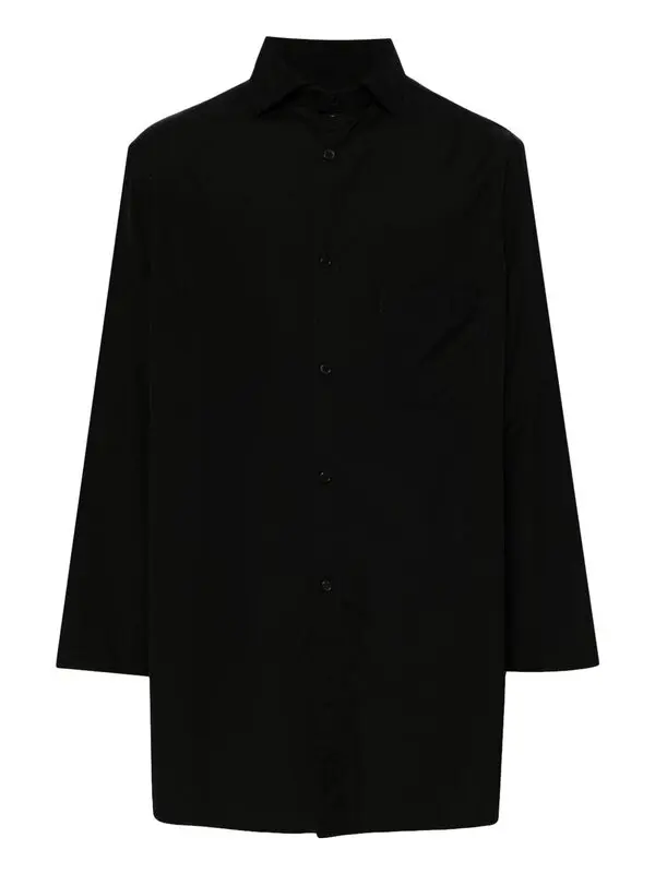 Yohji Yamamoto Cotton Poplin Shirt - Black