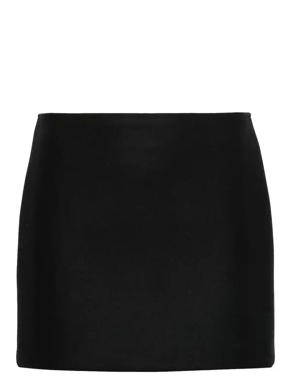 MODES Felted Wool Mini Skirt - Black