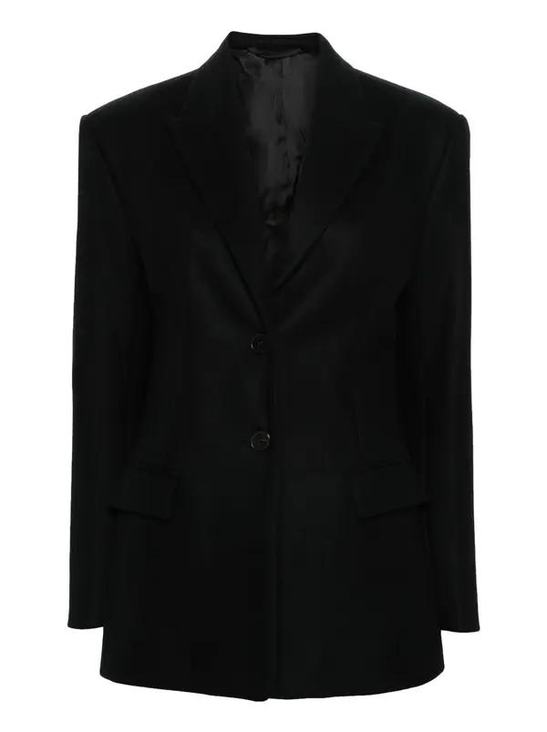 MODES Single-breasted Wool Blazer - Black