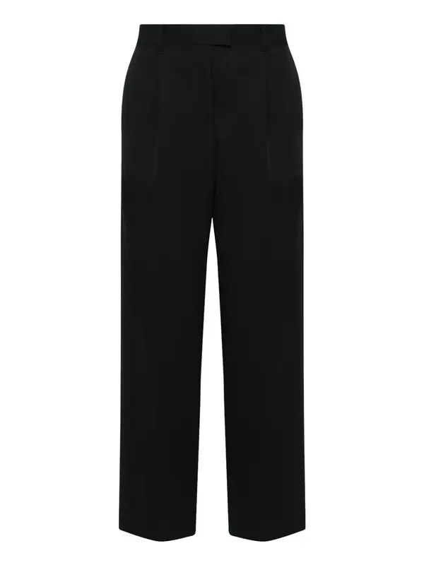 MODES Wide-leg Wool Trousers - Black