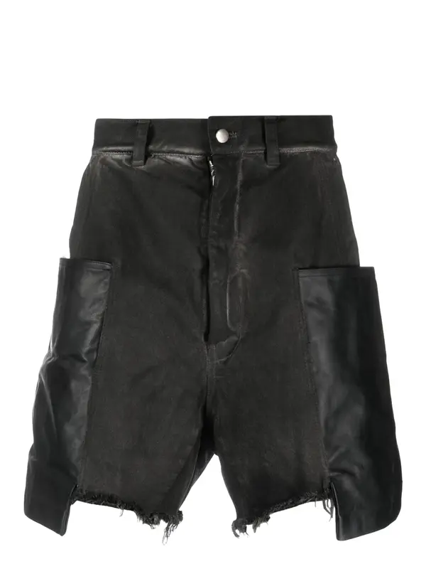 Rick Owens Stefan Panelled Cargo Shorts - Black