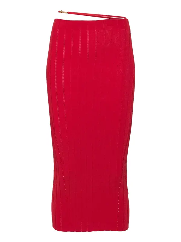 Jacquemus La Jupe Knitted Skirt - Red