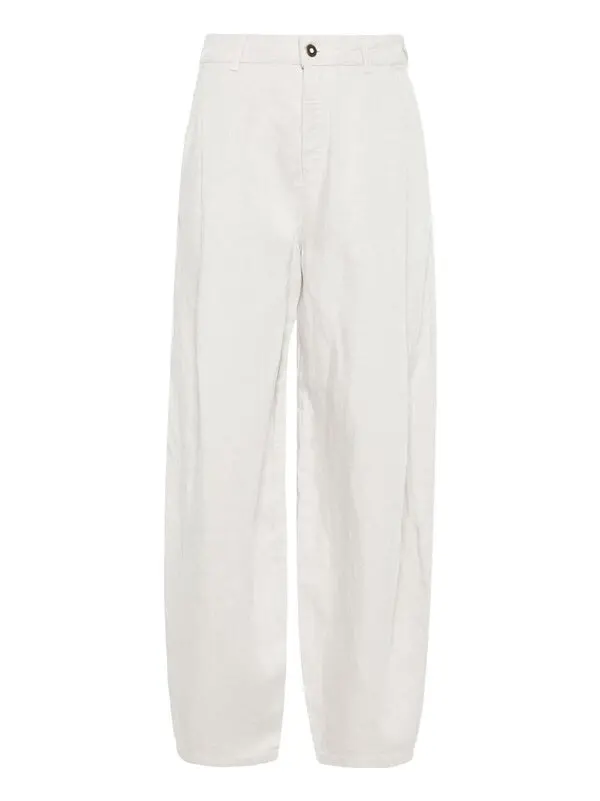 Emporio Armani Wide-leg Trousers - Neutrals