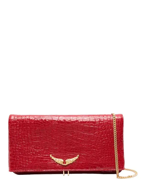 Zadig&Voltaire Goossens Rock Embossed Clutch Bag - Red