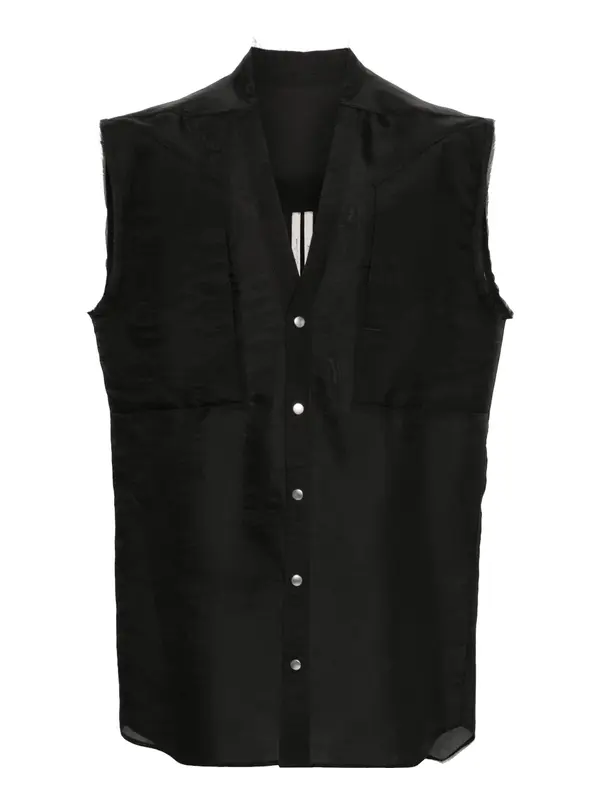 Rick Owens Raw-cut Detailing Vest - Black