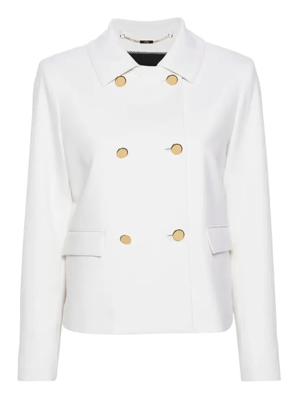 Kiton Double-breasted Jacket - White