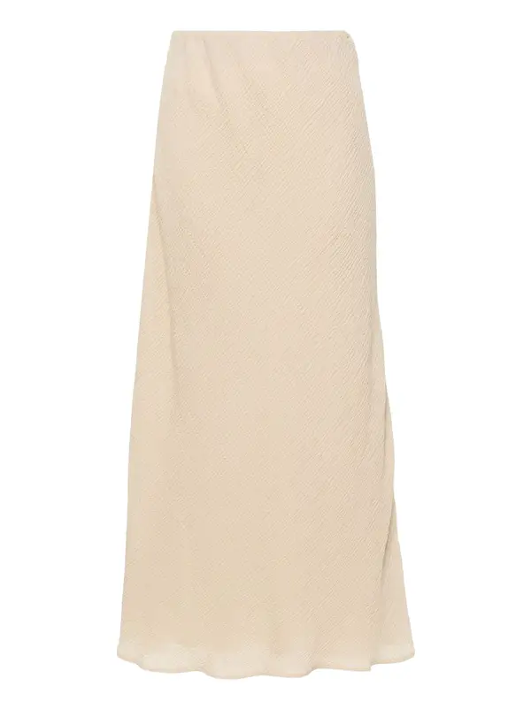 BY MALENE BIRGER Biancos Seersucker Maxi Skirt - Neutrals