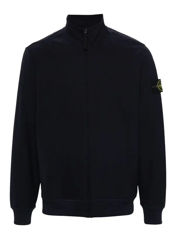 Stone Island Compass Badge Zip-up Jacket - Blue