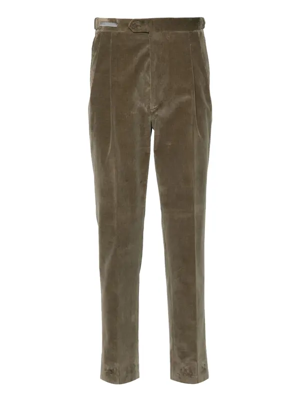 Corneliani Corduroy Slim-fit Trousers - Green