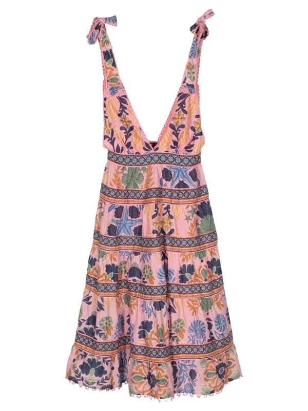 Farm Rio Tapestry-print Cotton Dress - Pink