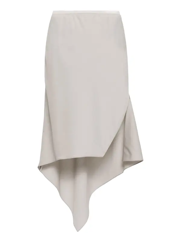 Helmut Lang Asymmetric Midi Skirt - Grey