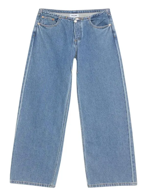 Still Here Cool Relaxed Wide Leg Jeans - Blue