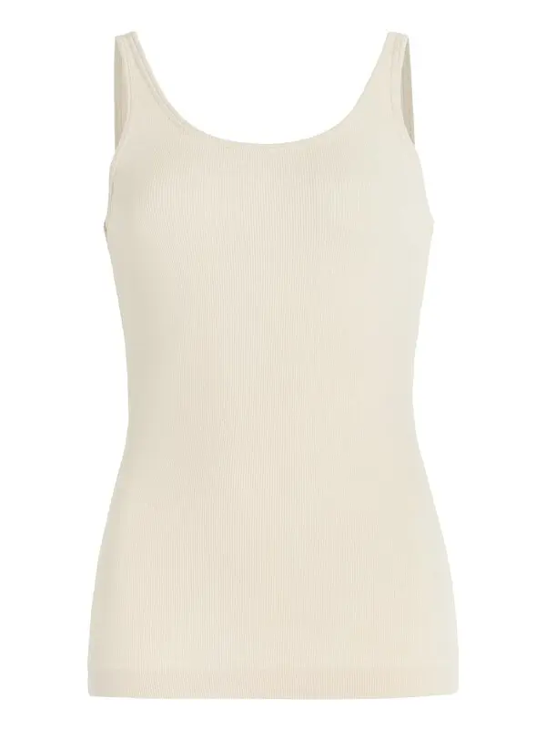 Bite Studios Ribbed Organic Cotton Tank Top - White